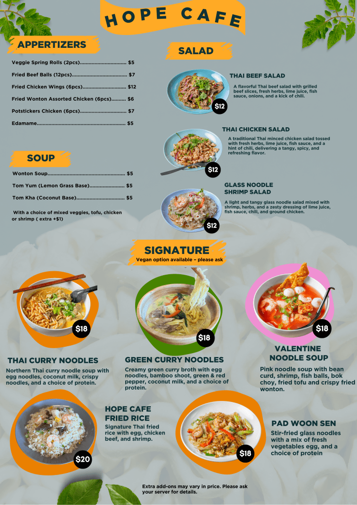 Menu – Hope Cafe